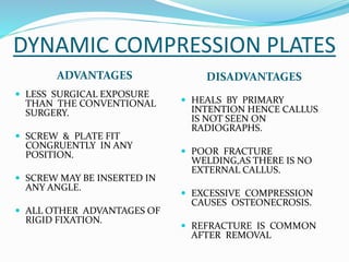 External, internal fixation, DCP and Cast Syndrome | PPTX