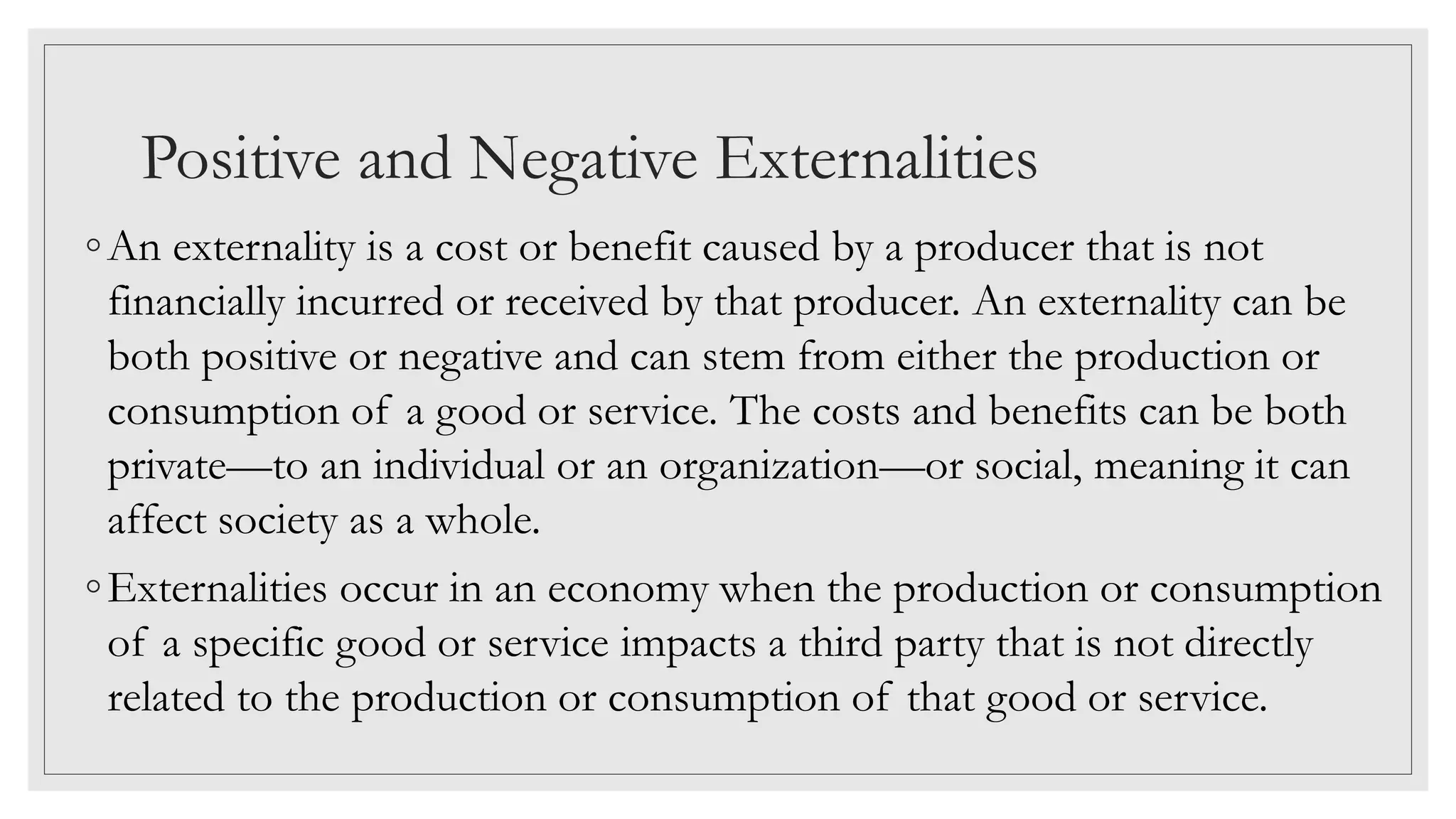 Externalities in Environmental Economics | PPTX