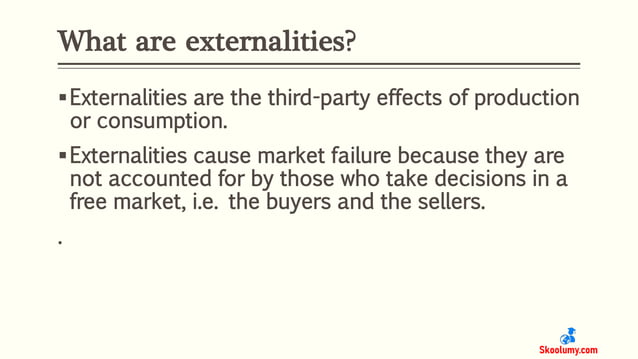 Externalities | Causes of market failure | PDF