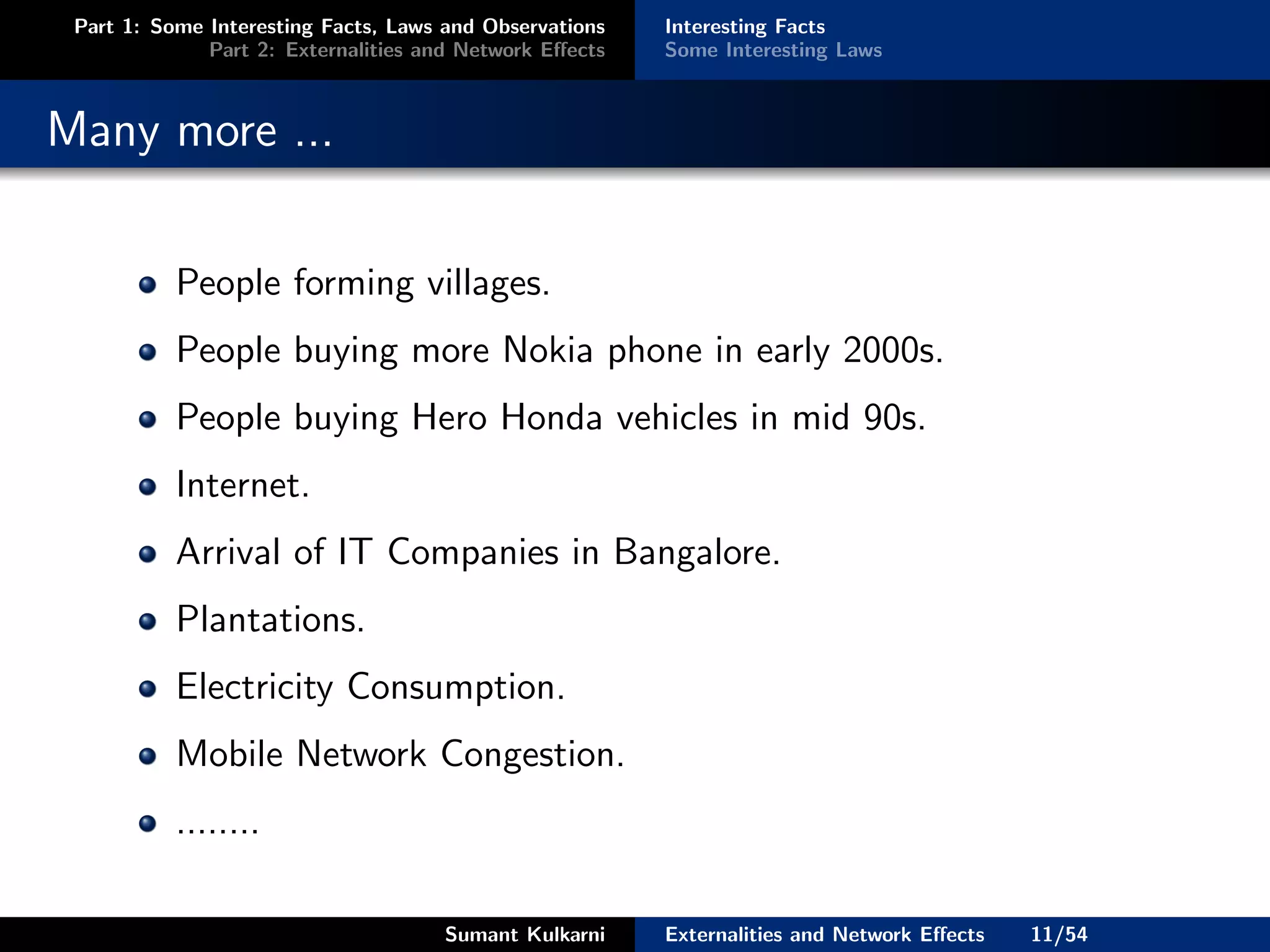 Externalities and network effects (examples, laws and interpretations ...