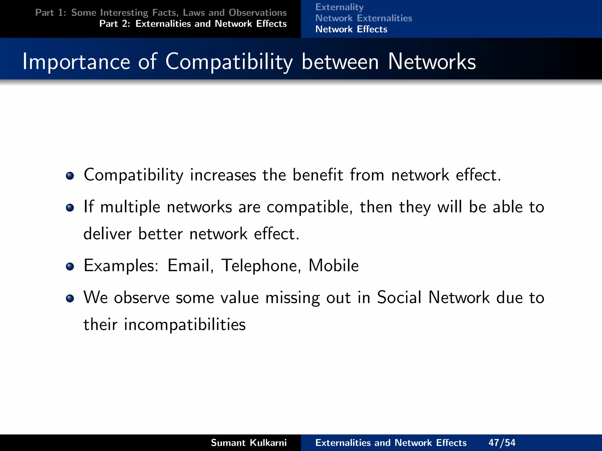 Externalities and network effects (examples, laws and interpretations ...