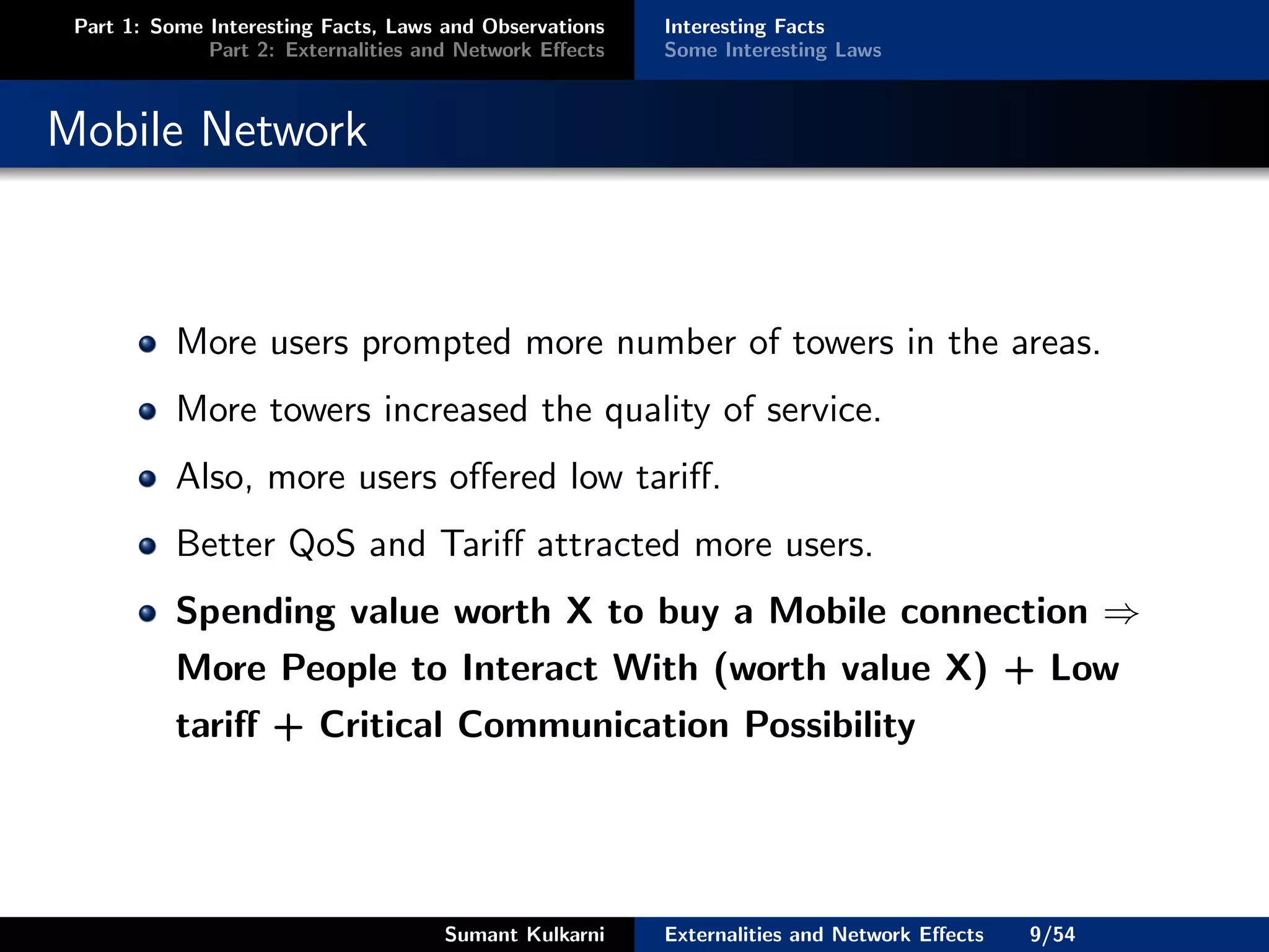 Externalities and network effects (examples, laws and interpretations ...