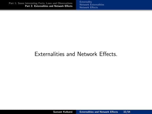 Externalities and network effects (examples, laws and interpretations ...