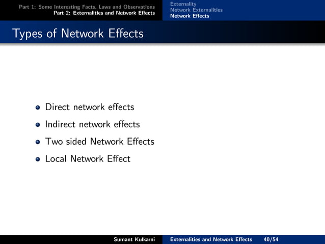 Externalities and network effects (examples, laws and interpretations ...
