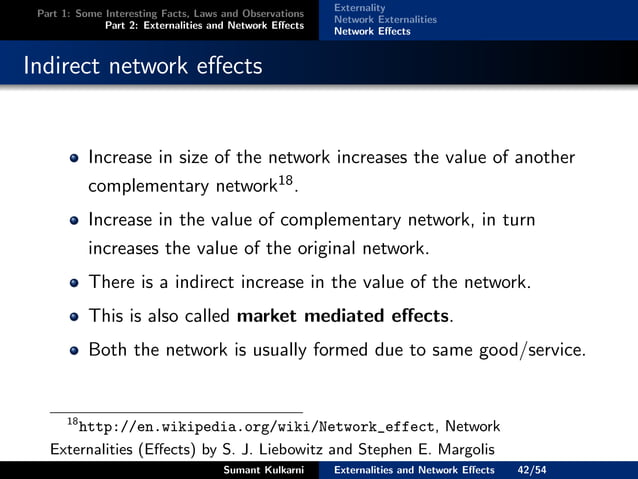 Externalities and network effects (examples, laws and interpretations ...