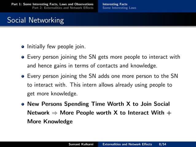 Externalities and network effects (examples, laws and interpretations ...