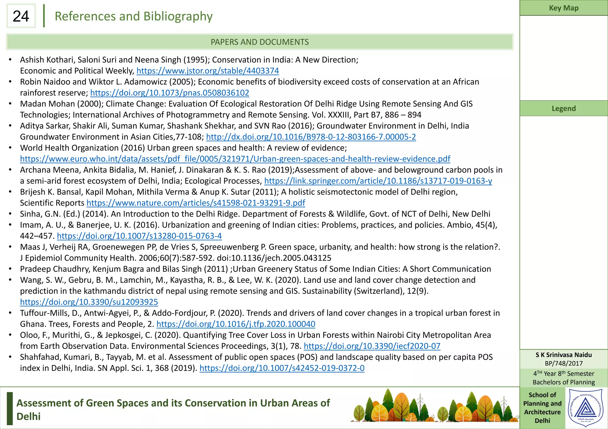 Assessment of Green Spaces and its Conservation in Urban Areas of Delhi ...