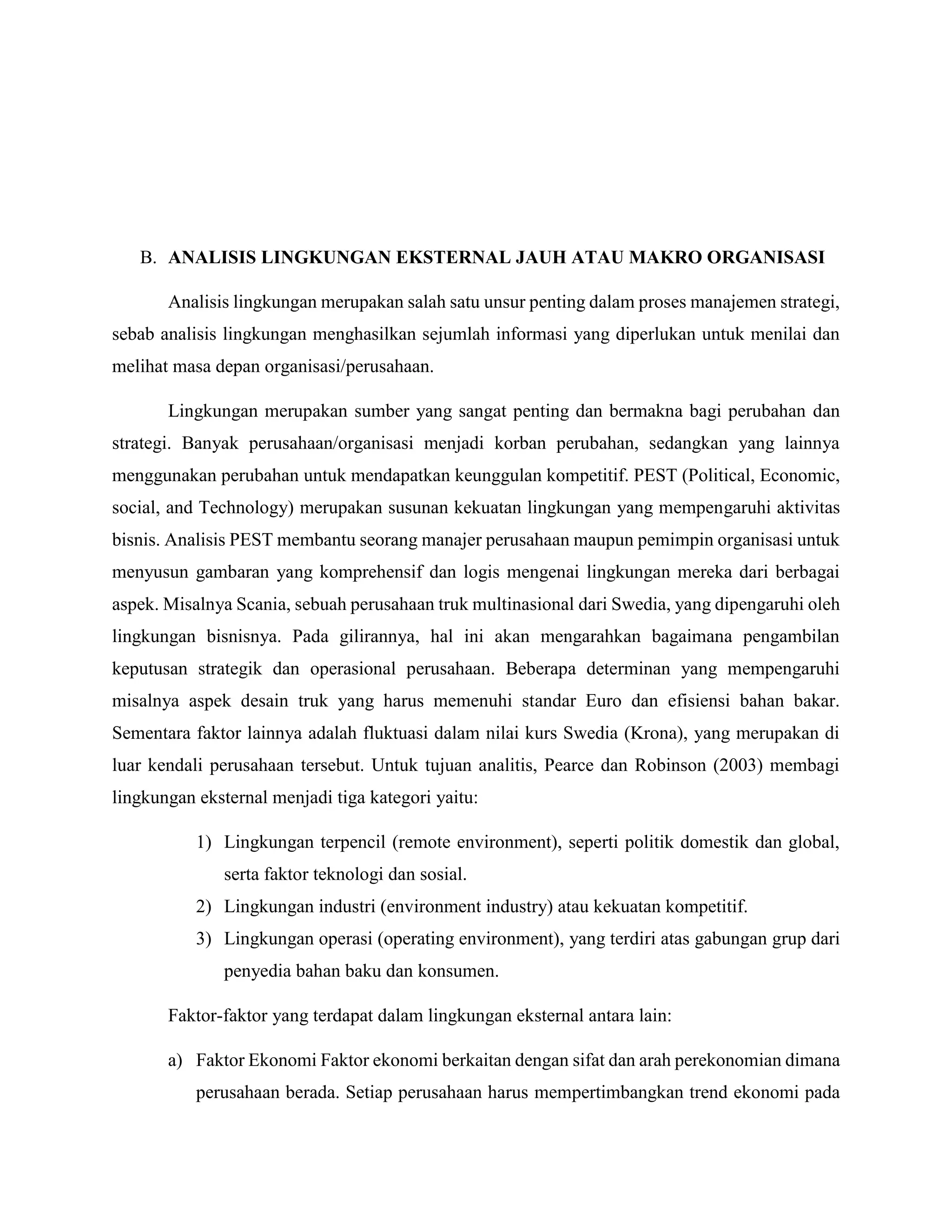 External macro environment analysis | PDF