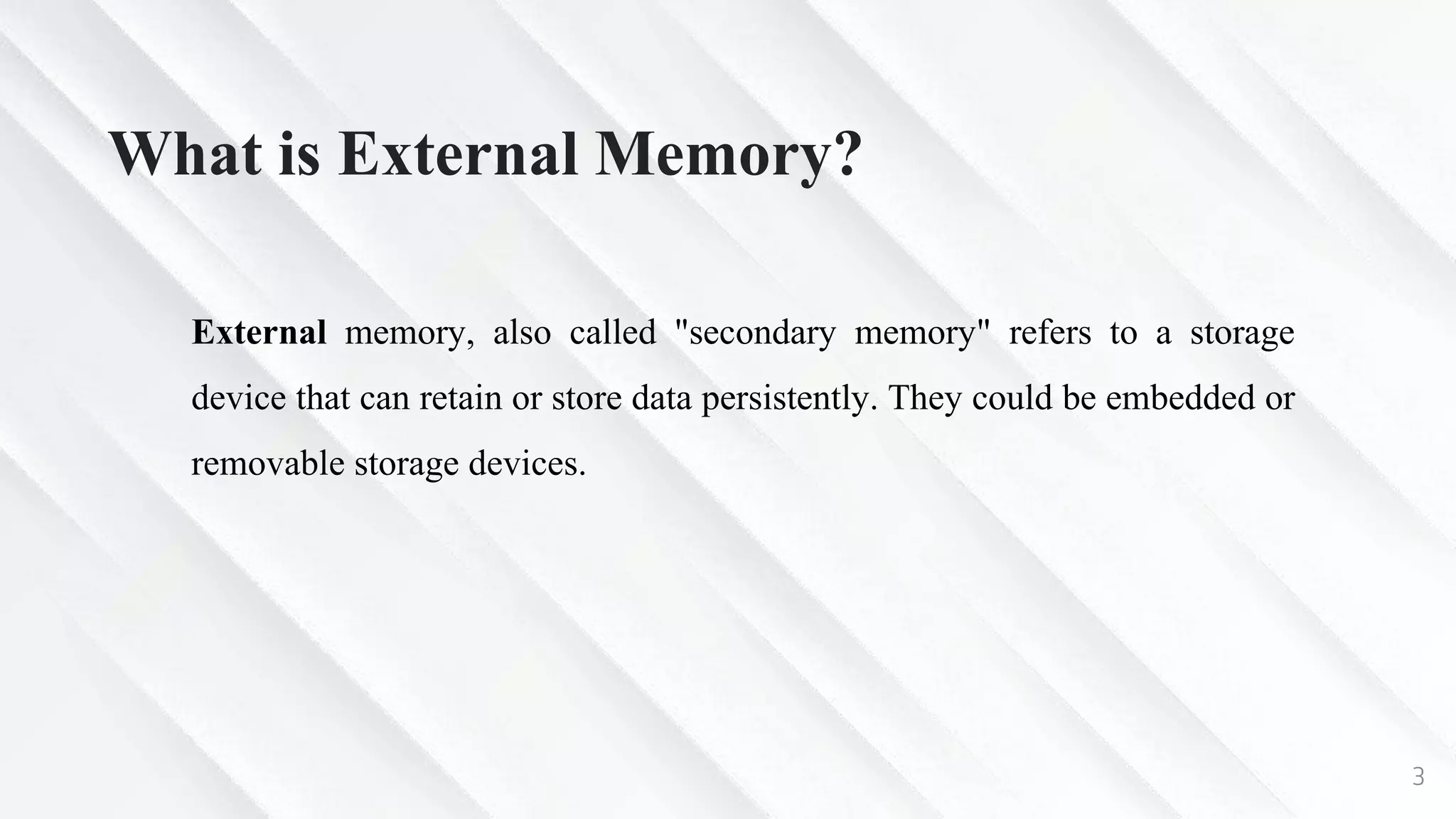 External Memory | PPTX