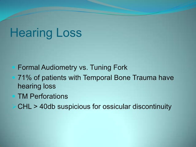 External, middle and inner ear traumas | PPTX