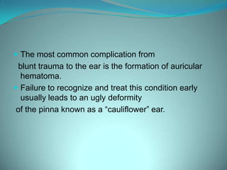 External, middle and inner ear traumas | PPTX