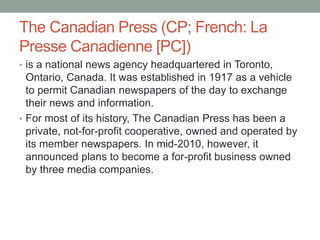 External news sources news agencies | PPT