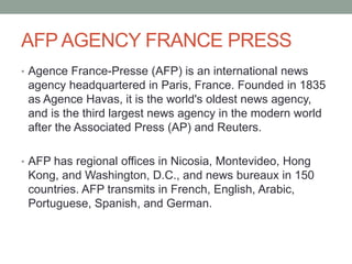 External news sources news agencies | PPTX