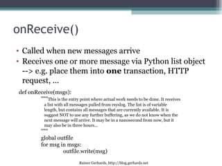 Writing External Rsyslog Plugins | PPT