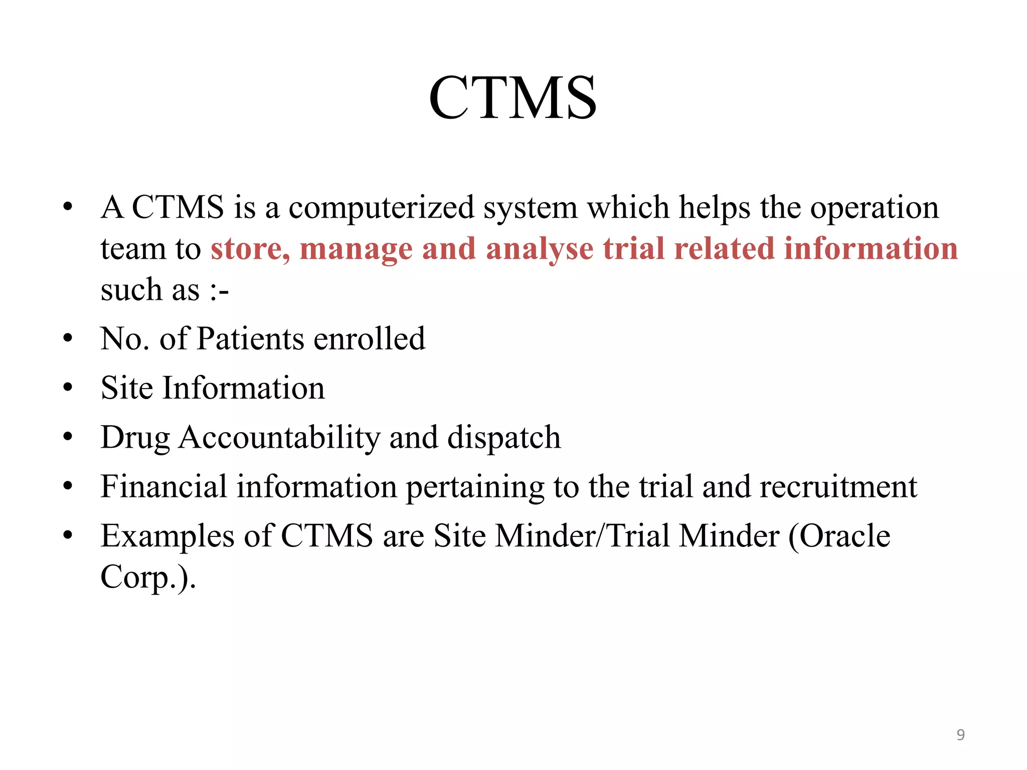 Role of computer in clinical development | PPTX