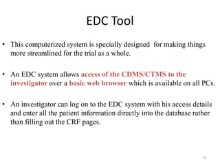 Role of computer in clinical development | PPTX