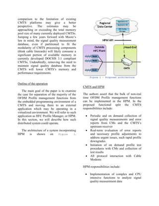 Leveraging External Applications For DOCSIS 3.1 HFC Plant Optimization ...