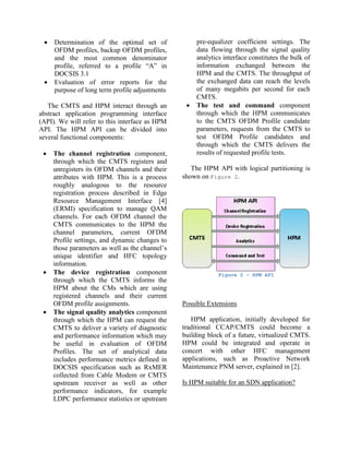 Leveraging External Applications For DOCSIS 3.1 HFC Plant Optimization ...