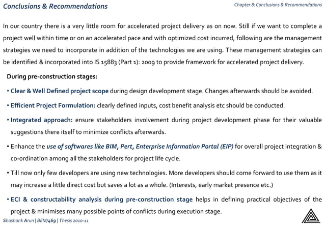 Time & Cost optimization for Accelerated Project Delivery | PPT