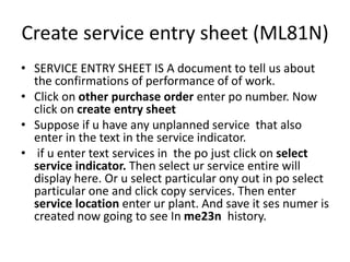 sap mm External service managment | PPTX