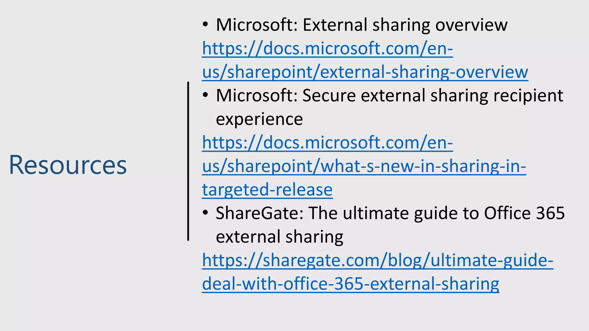 Office 365 External Collaboration - SharePoint Saturday Twin Cities Nov 2019 | PDF