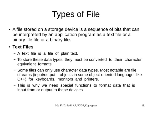 External storage devices and basics of file | PPT