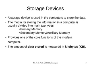 External storage devices and basics of file | PDF