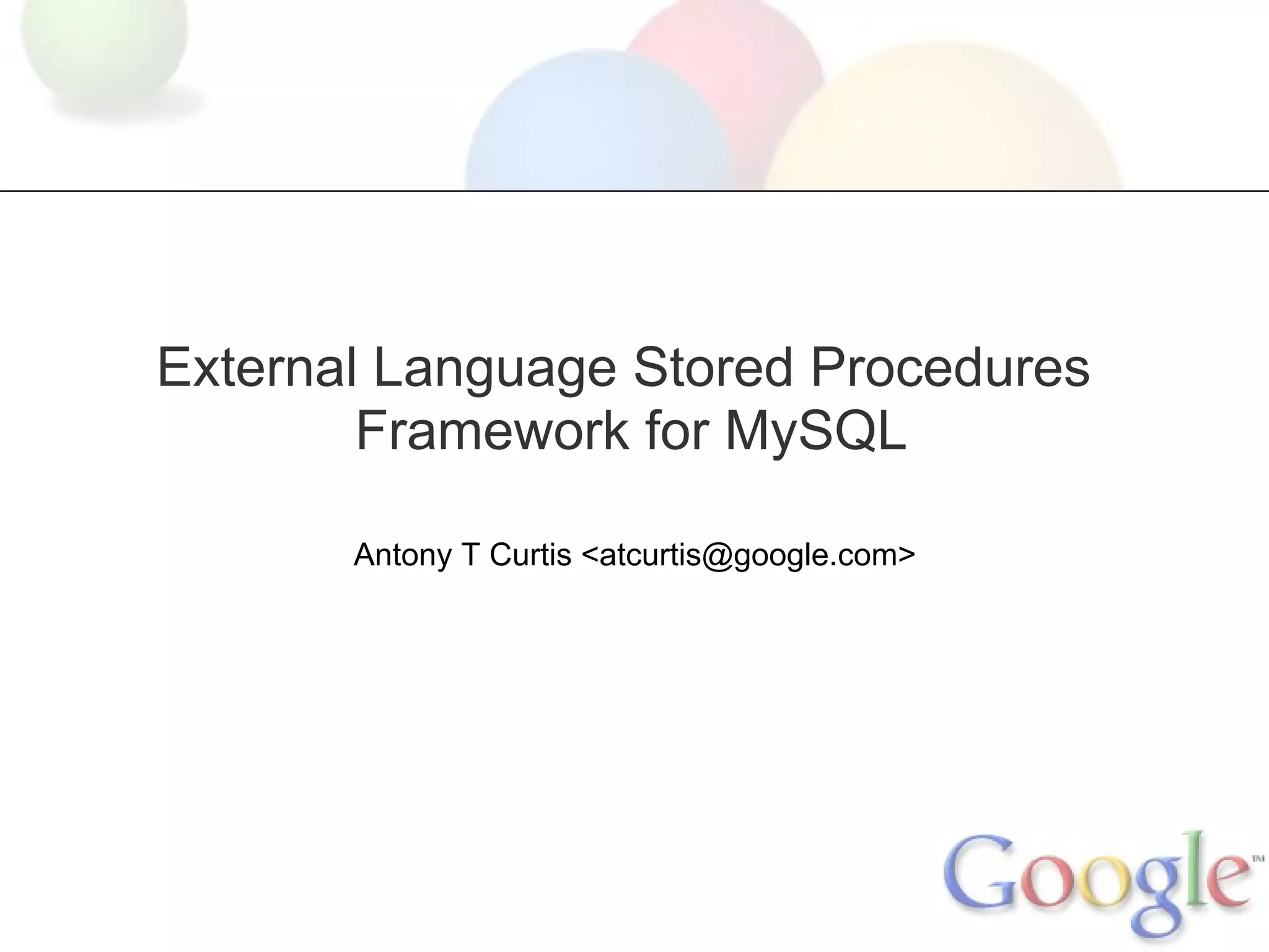External Language Stored Procedures for MySQL | PDF