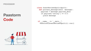 Stream processing for the masses with beam, python and flink | PPT