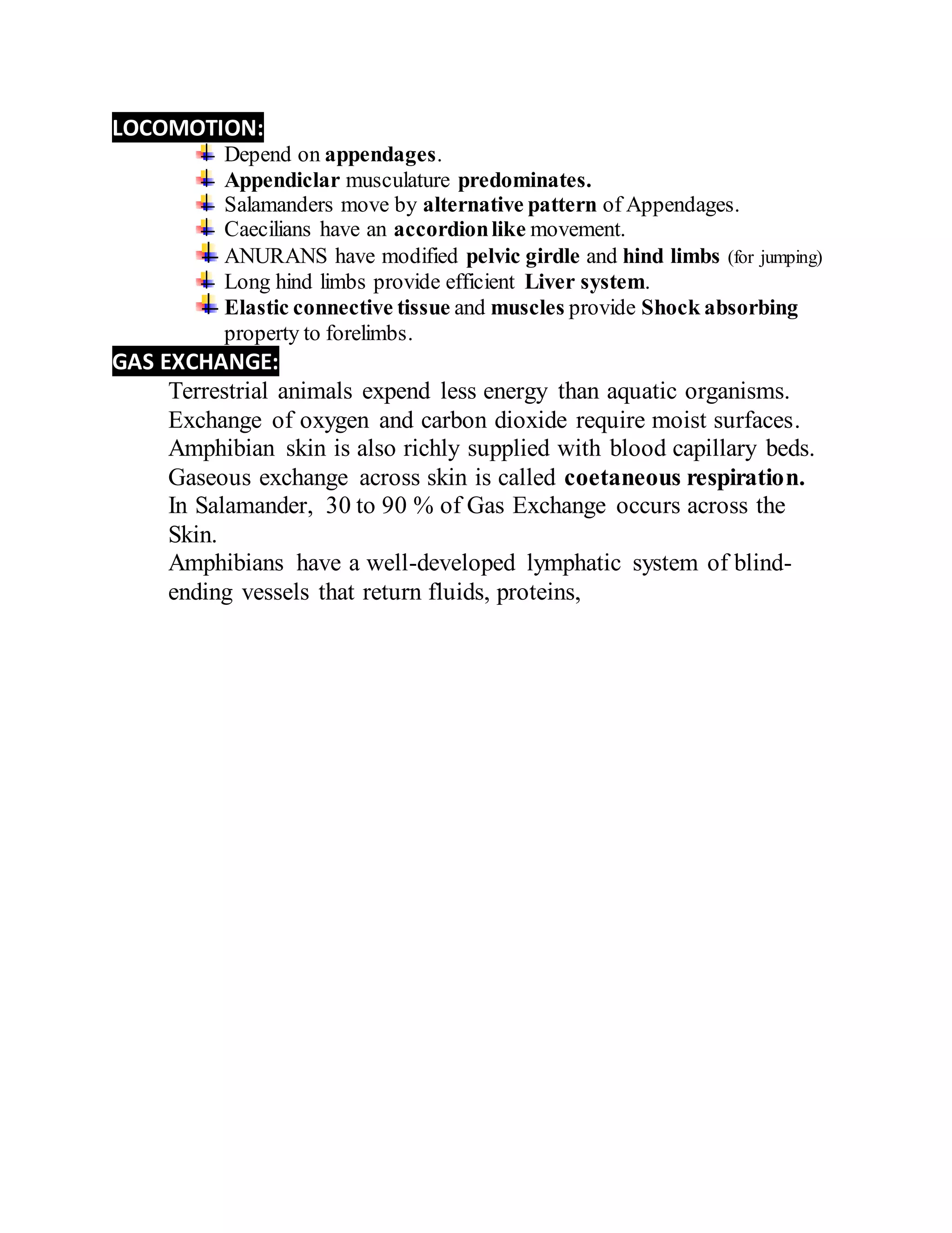 Amphibians | External structure and locomotion | DOCX