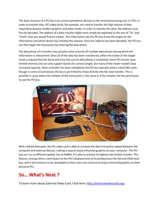 External video card | PDF