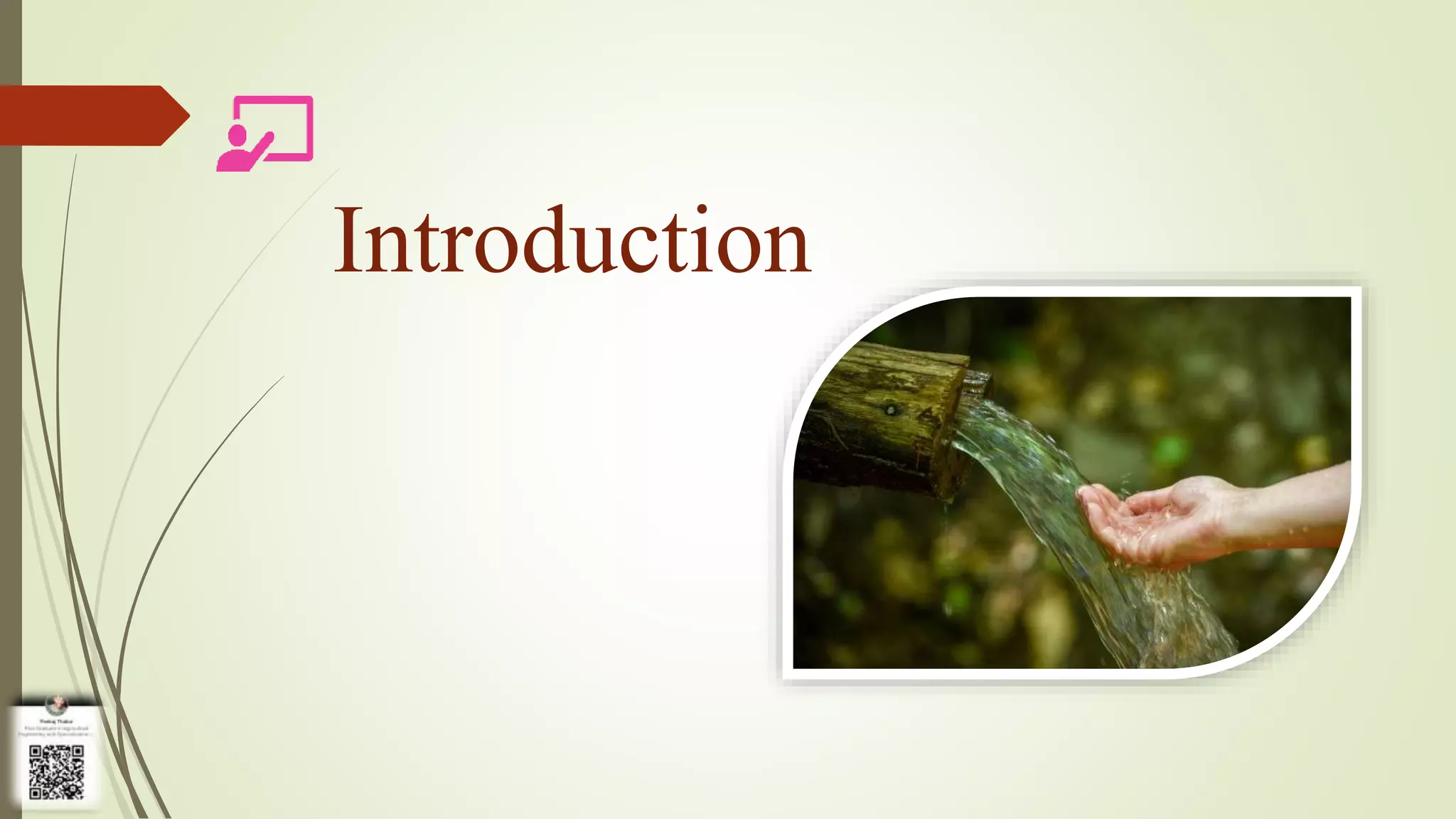 Springshed Management and Springwater Quality Analysis | PPTX