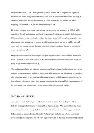 External Vs internal stenting in pyeloplasty.docx