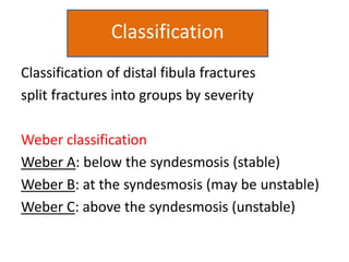 Extern conference Ankle Fracture JOE | PPT