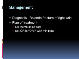 Rolando Fracture | PPTX