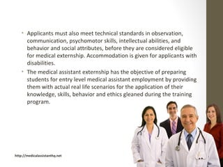 Externship for Medical Assistants | PPT