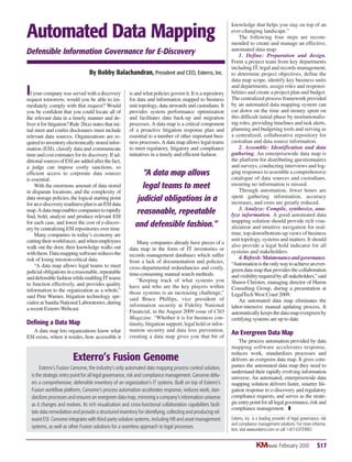 Automated Data Mapping: Defensible Information Governance for E ...