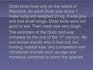 алешин дима. Extinct animals | PPT