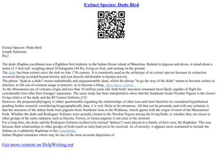 Extinct Animals | PPT