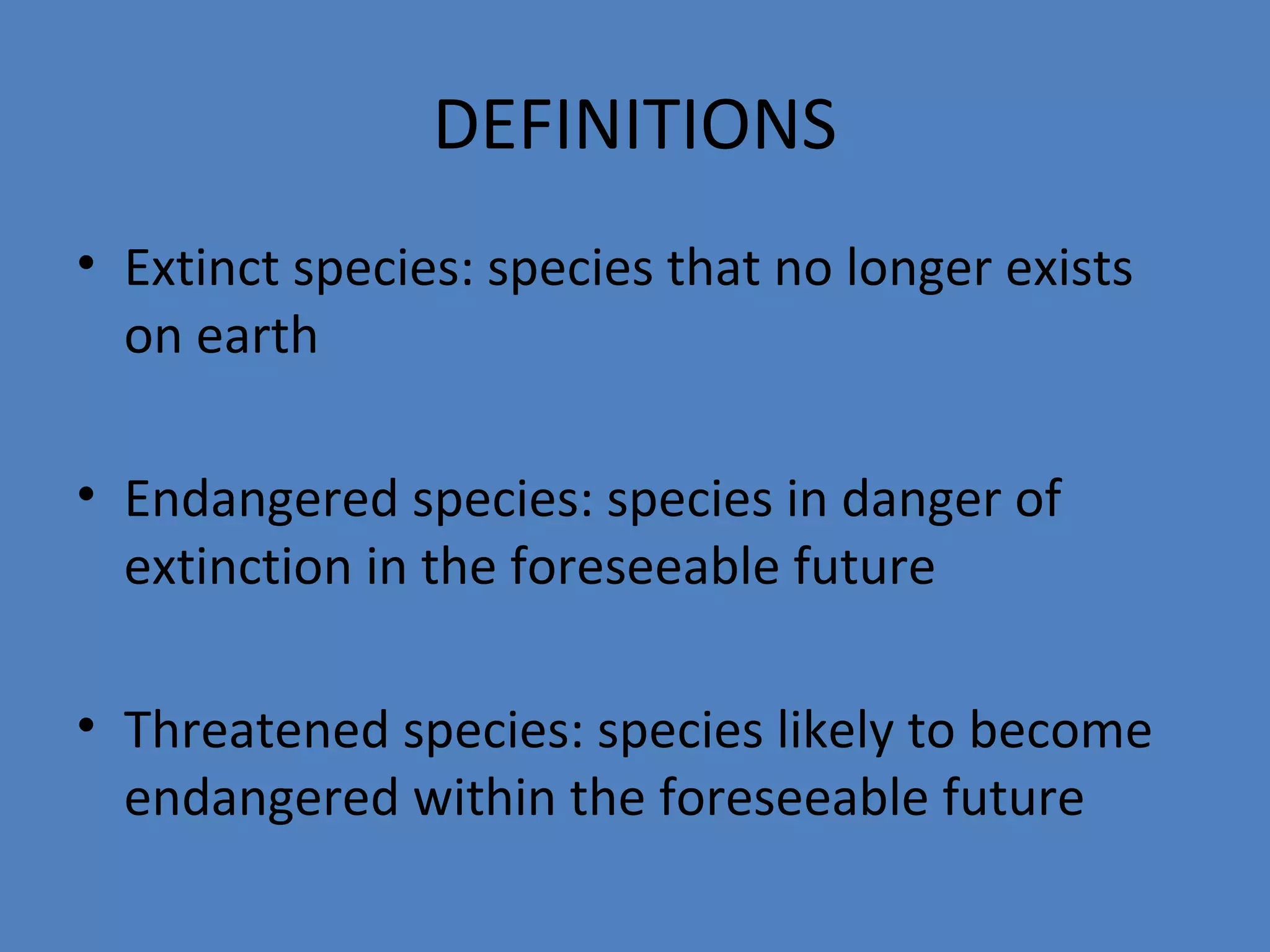Extinct, endangered or threatened | PPT