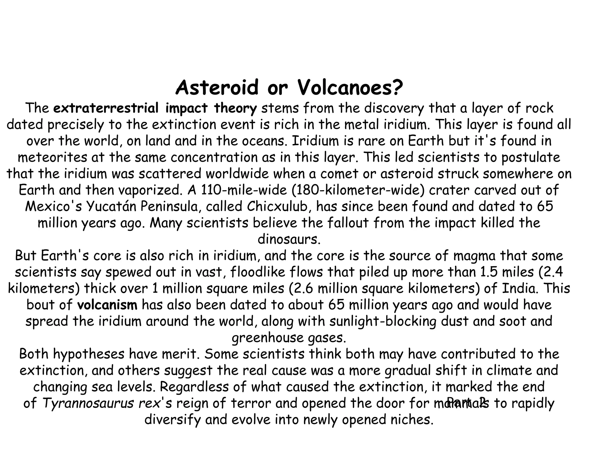 About Extinctions | PPTX