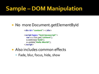 Extjs presentation | PPT
