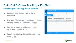 Ext JS 6.6 Highlights | PPT