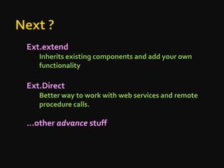 Basics of Ext JS | PPTX