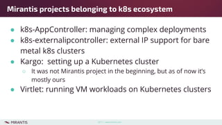 Mirantis Contributions to Kubernetes Ecosystem | PDF