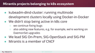 Mirantis Contributions to Kubernetes Ecosystem | PDF