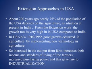 Extension approaches in India and USA | PPT