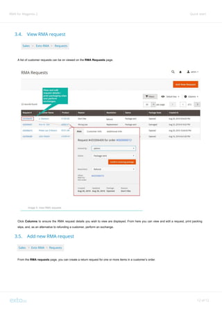 Exto RMA for Magento 2 (user guide) | PDF