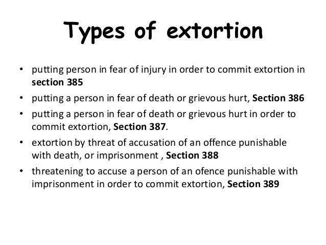 Extortion