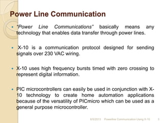 Powerline Communcation For Home Automation | PPTX